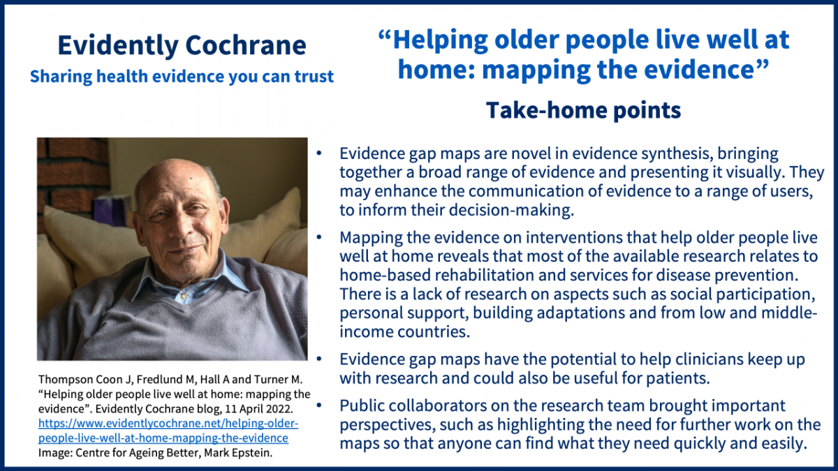 Helping older people live well at home: mapping the evidence | Cochrane ...